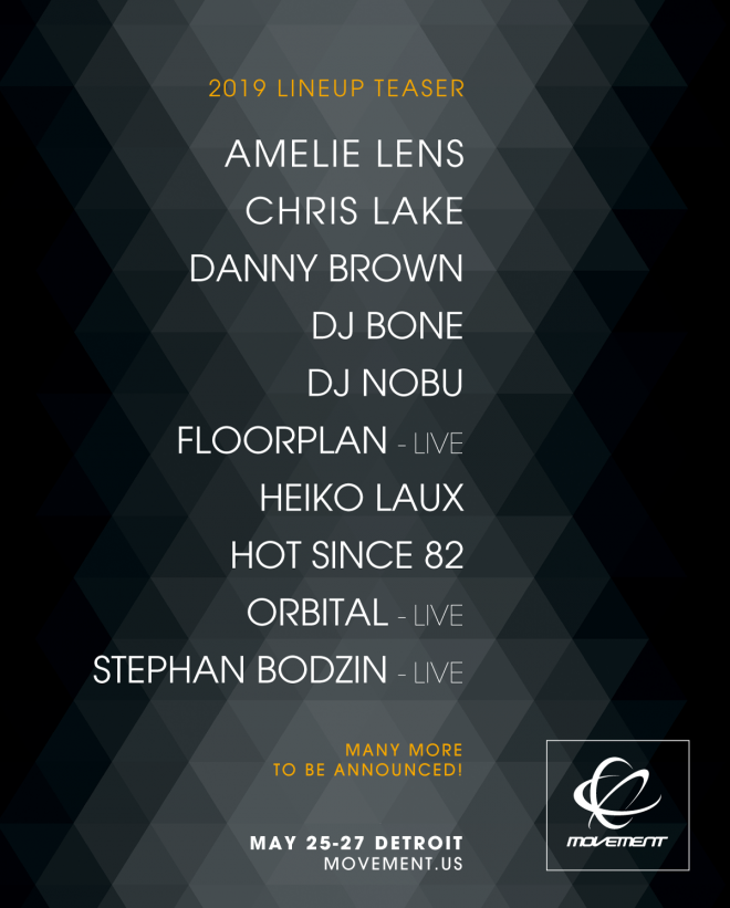 MOVEMENT DETROIT ANUNCIA ALGUNS NOMES DO LINE-UP 2019 - GRVE